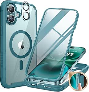Amazon.com: Miracase Magnetic for iPhone 16 Plus Case Full-Body Phone with Built-in Glass Screen ...