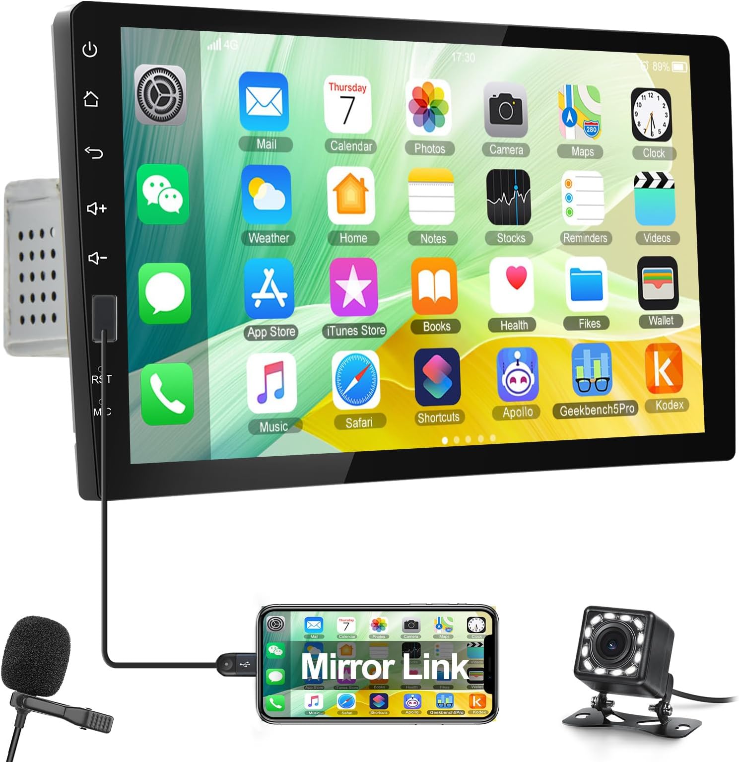 Single Din Car Stereo 9 inch Touch Screen Radio with Backup Camera ...