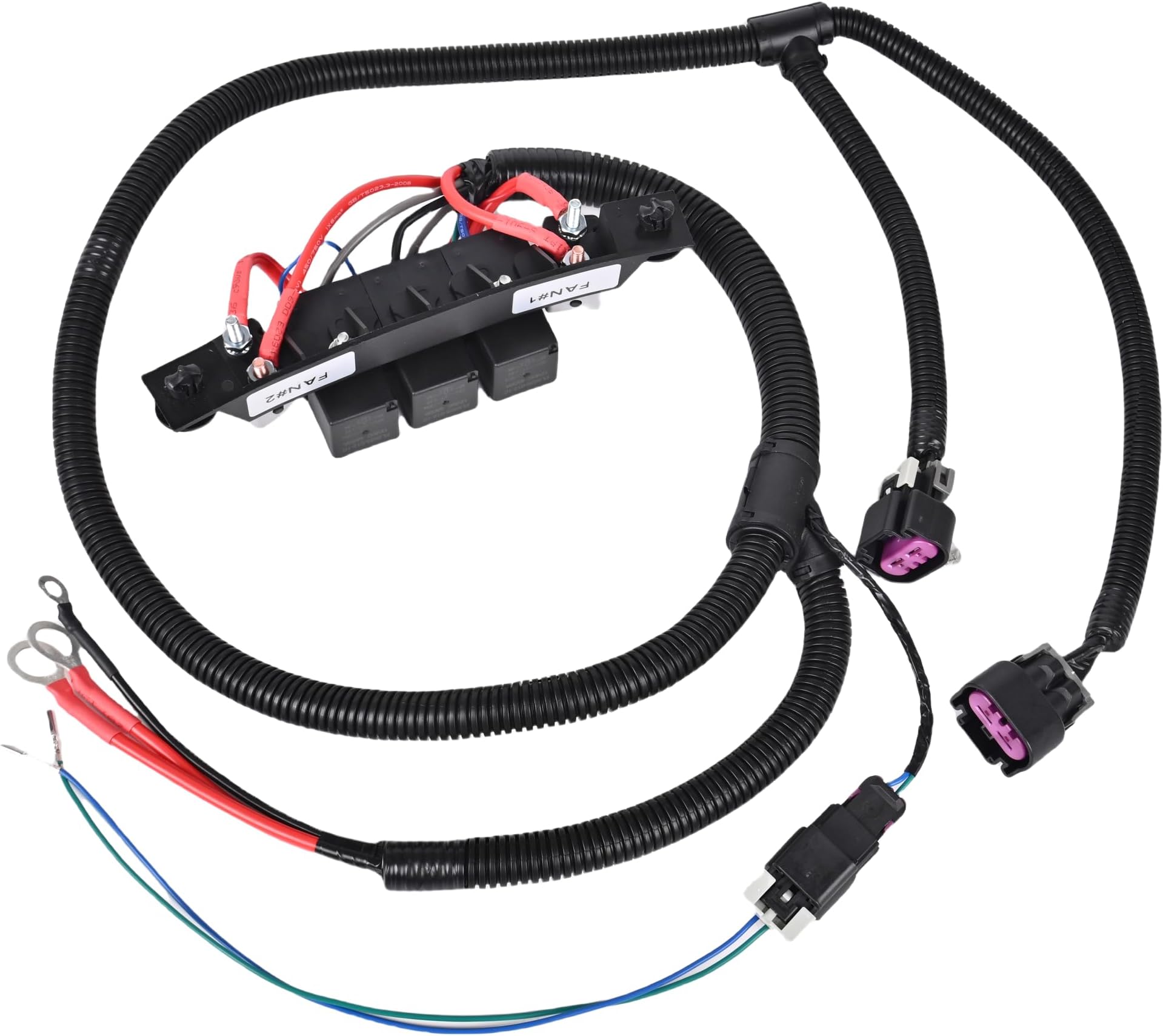 Amazon.com: Dual Speed Electric Fan Control Wiring Harness Kit 674 ...