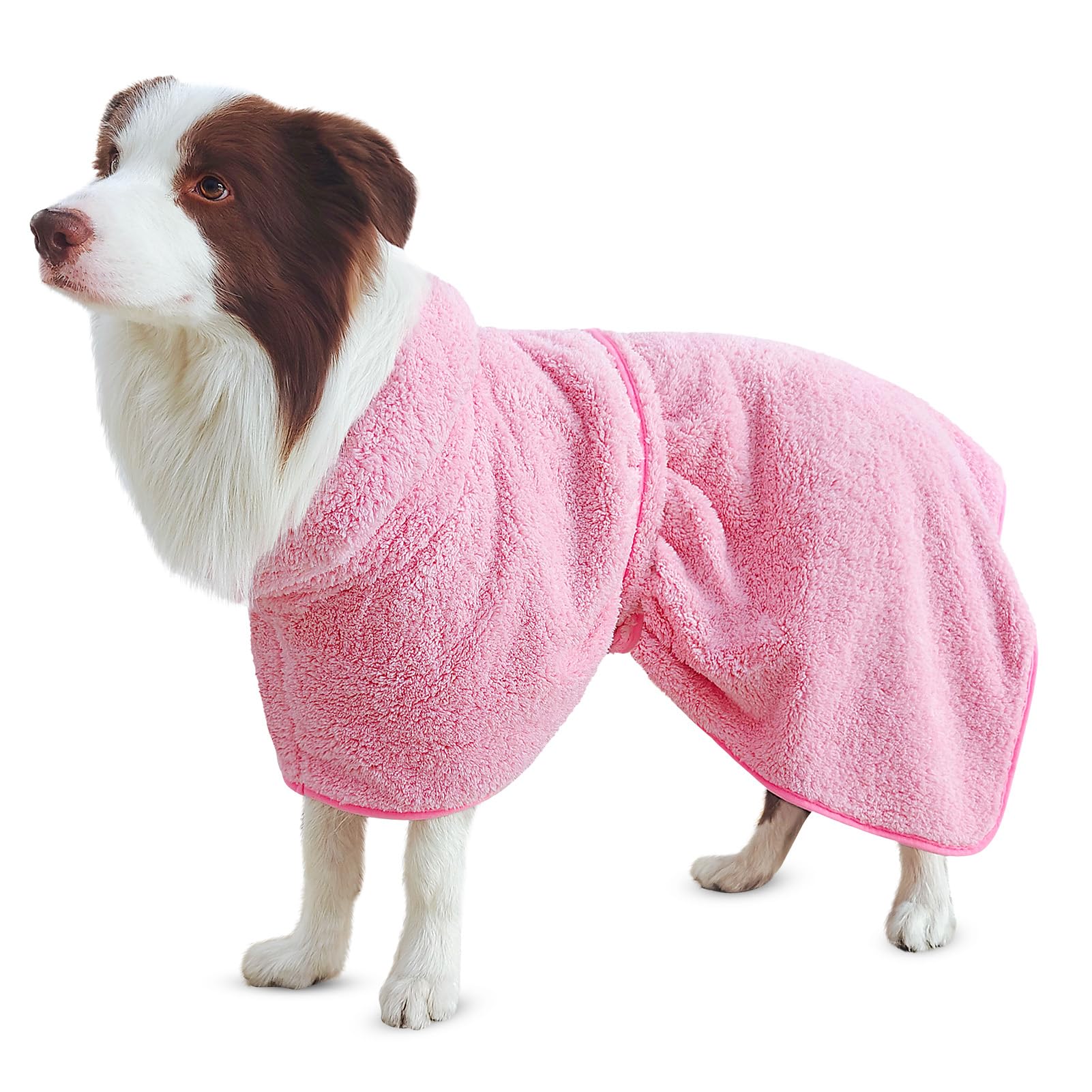 Amazon.com : Bienbee Dog Bathrobe, Super Absorbent Dog Robe Dry Fast ...