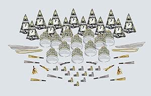 Amscan 92001.25 Midnight Countdown Deluxe New Years Party Kit, One Size ...