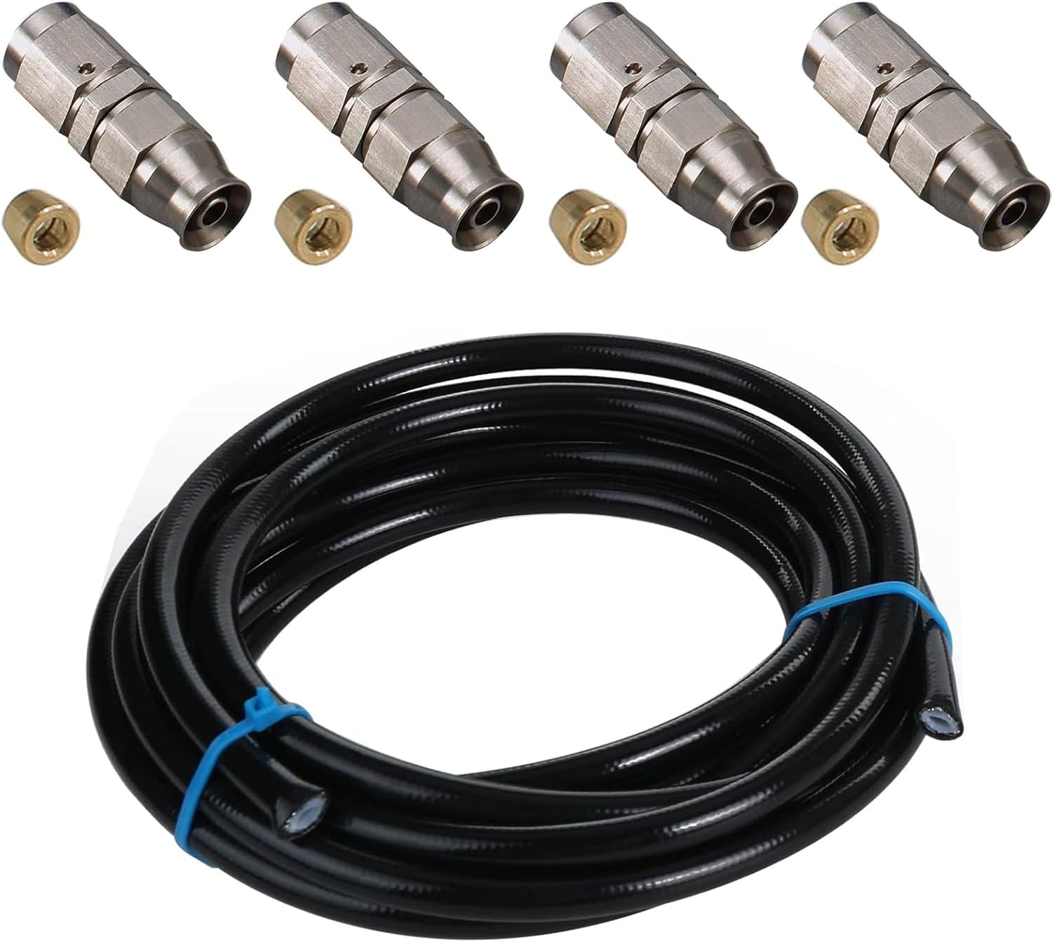 Amazon.com: AC PERFORMANCE 3AN Stainless Steel Straight Brake Fitting ...