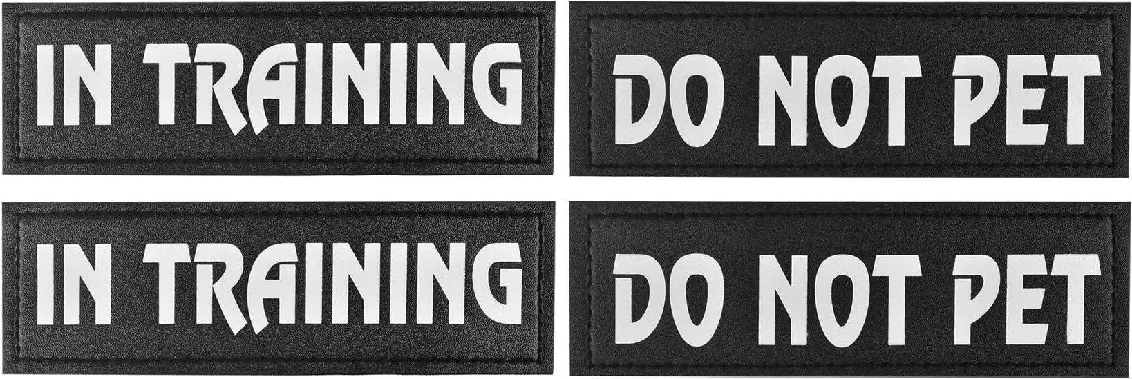 4 Pcs Service Dog Patches with Hook Backing for Dog Harness, Tactical ...