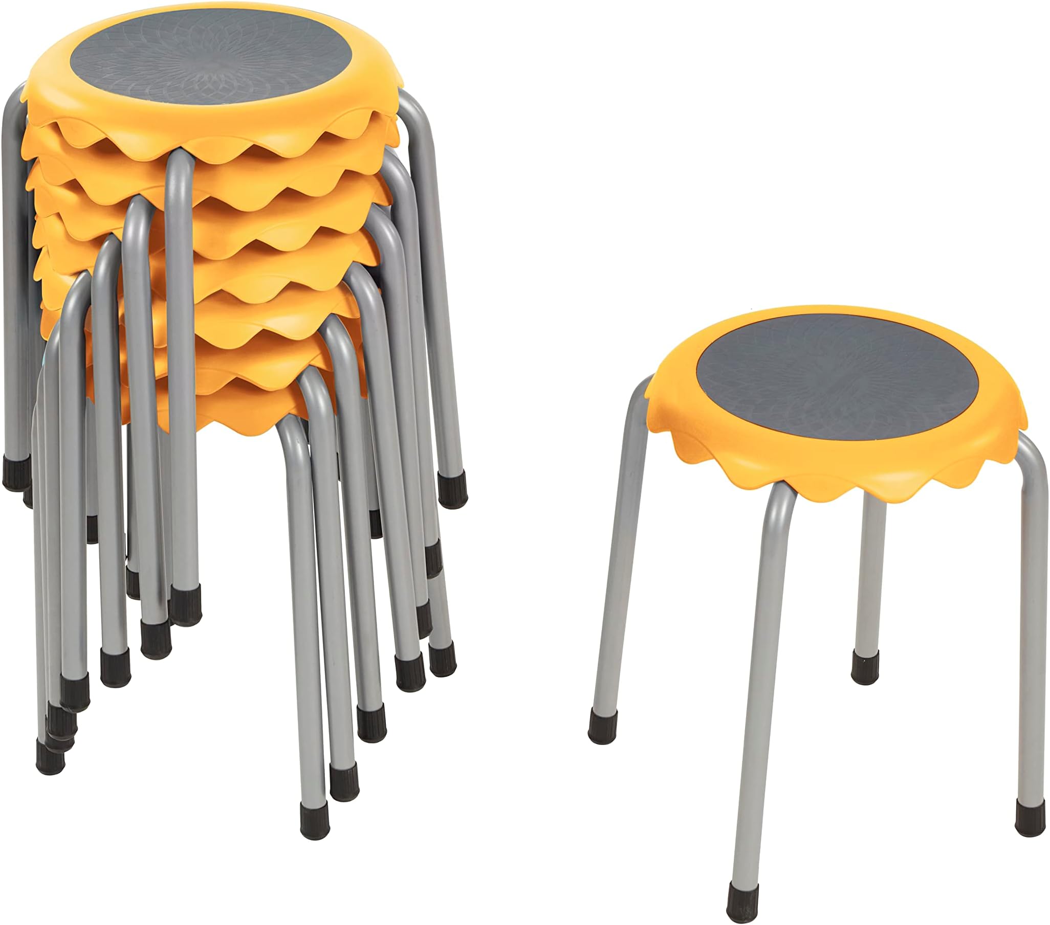 Amazon.com: Nosiny 6 Pack Plastic Stackable Stools 18 Inch Height Portable Nesting Stack Stools ...