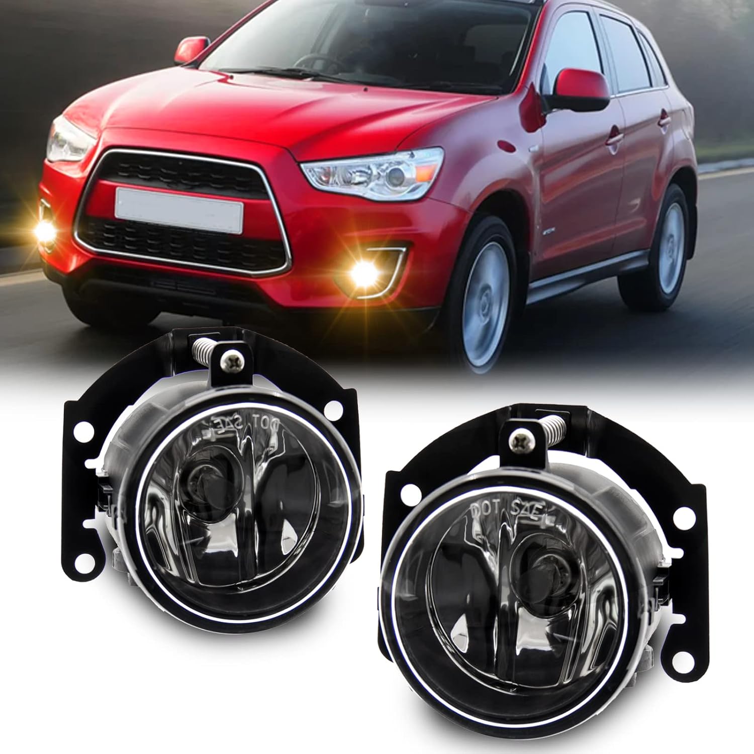 AUDOPARTION Fog Lights Assembly Replacement for 2010-2015 Outlander ...