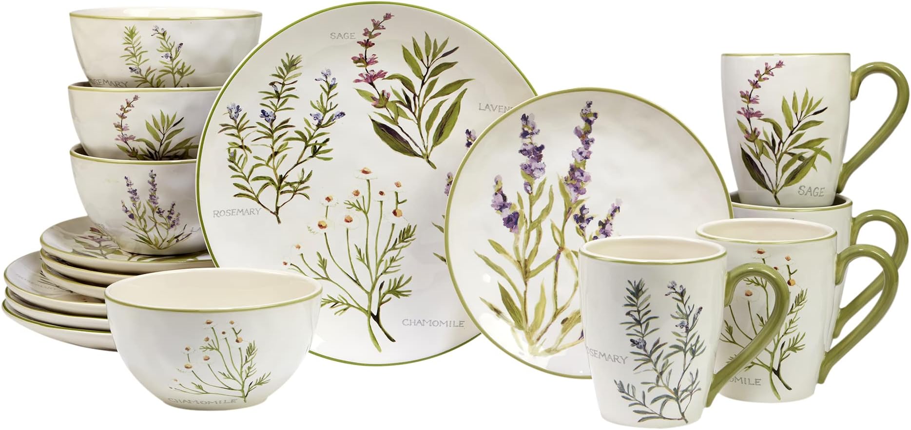Amazon.com | Fitz & Floyd English Garden Bird 16 Piece Dinnerware Set ...