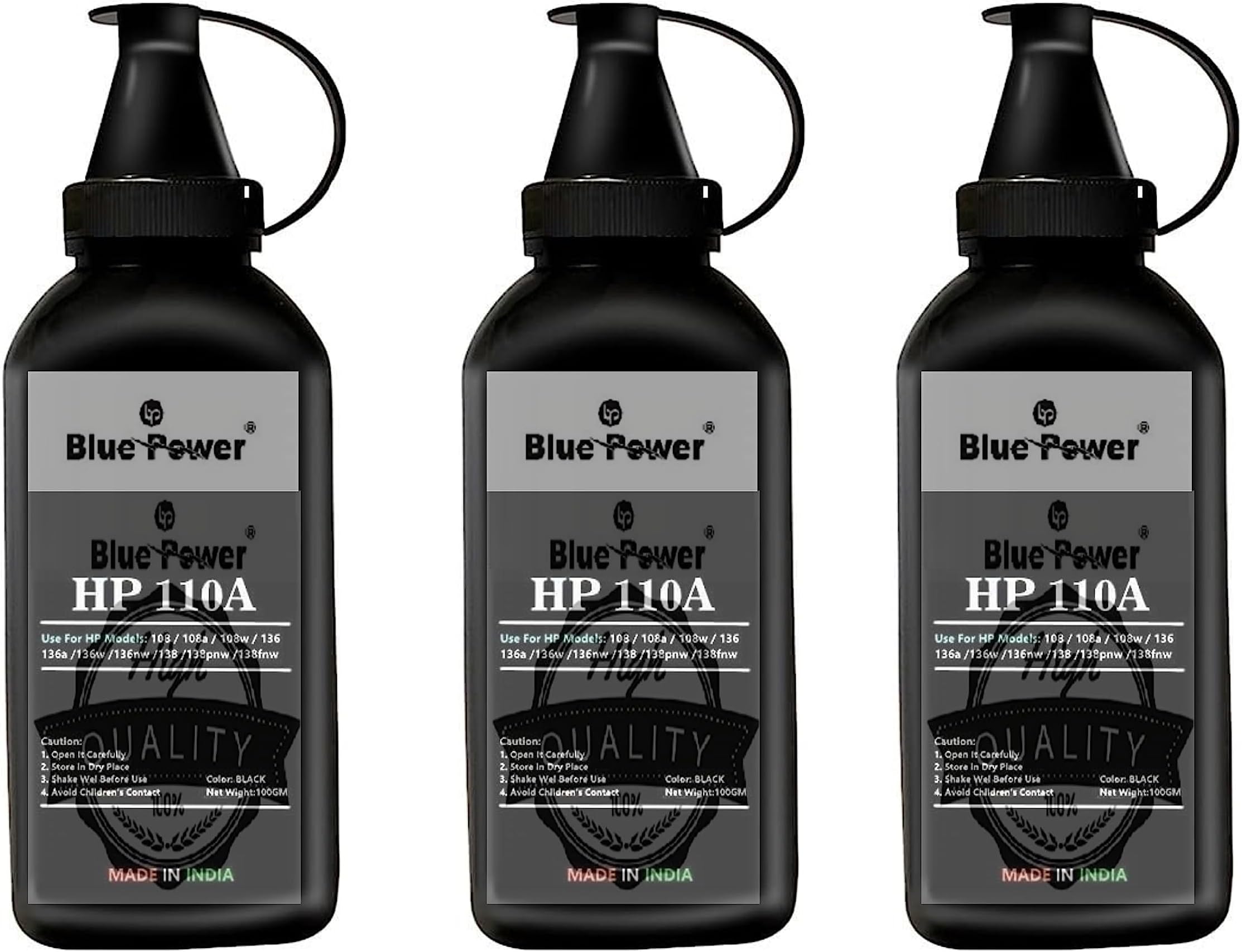 Blue Power W1112A / 110A Premium Black Refill Toner Powder for 110A ...