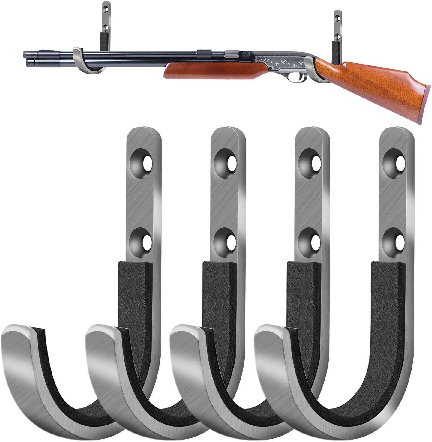 Amazon.com: PIHSSFULL Secure Gun Hooks for Wall - Heavy Duty Steel ...