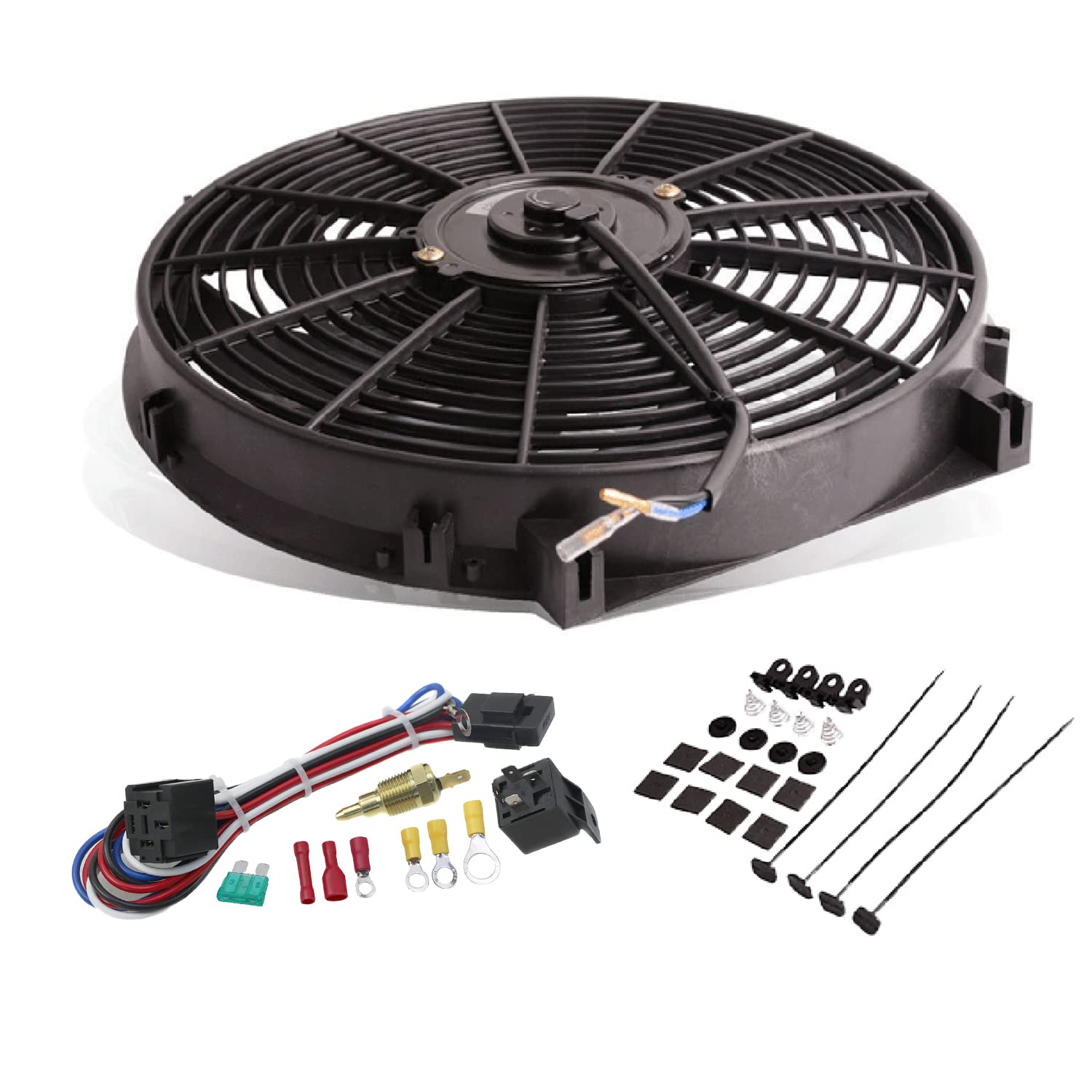 Amazon.com: AluKuhler 16 Inch Radiator Electric Fan, Universal 16 ...