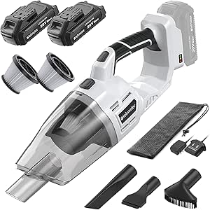 Amazon.com - 2 Batteries-20V Cordless Hand Vacuum, Small Handheld Power ...