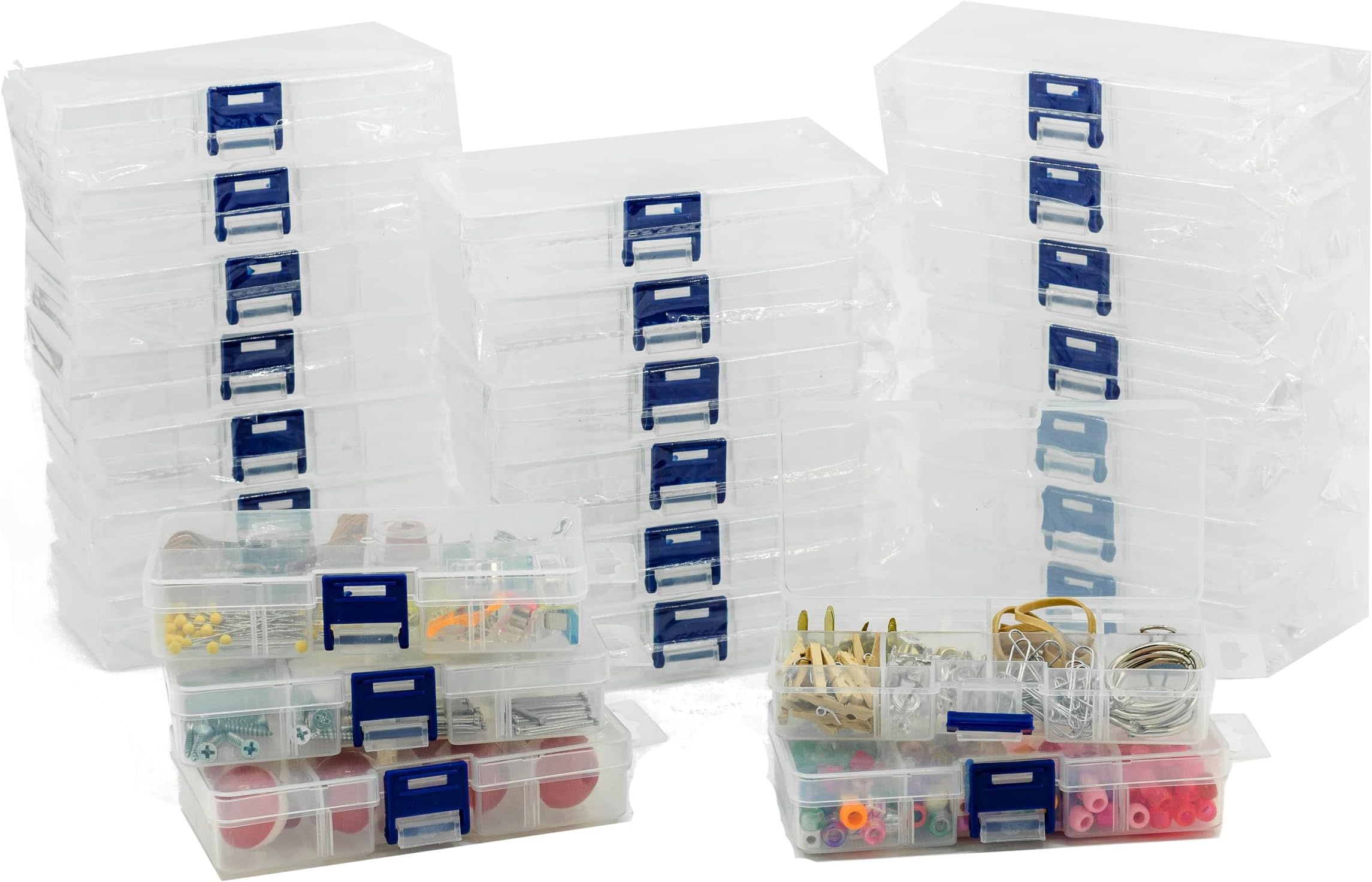 Amazon.com: ELEMENT 115 25-Pack Small Plastic Storage Box Case ...