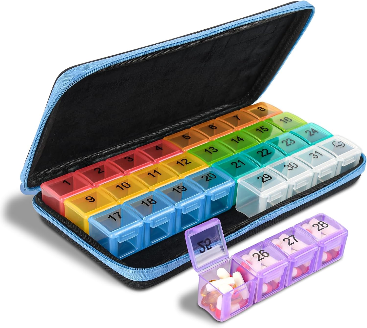 Amazon.com: Monthly Pill Organizer,30 Day Pill Box Organizer 1 Time a ...
