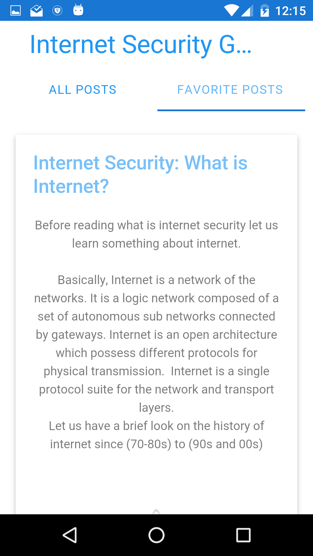 Internet Security Guide - App on Amazon Appstore
