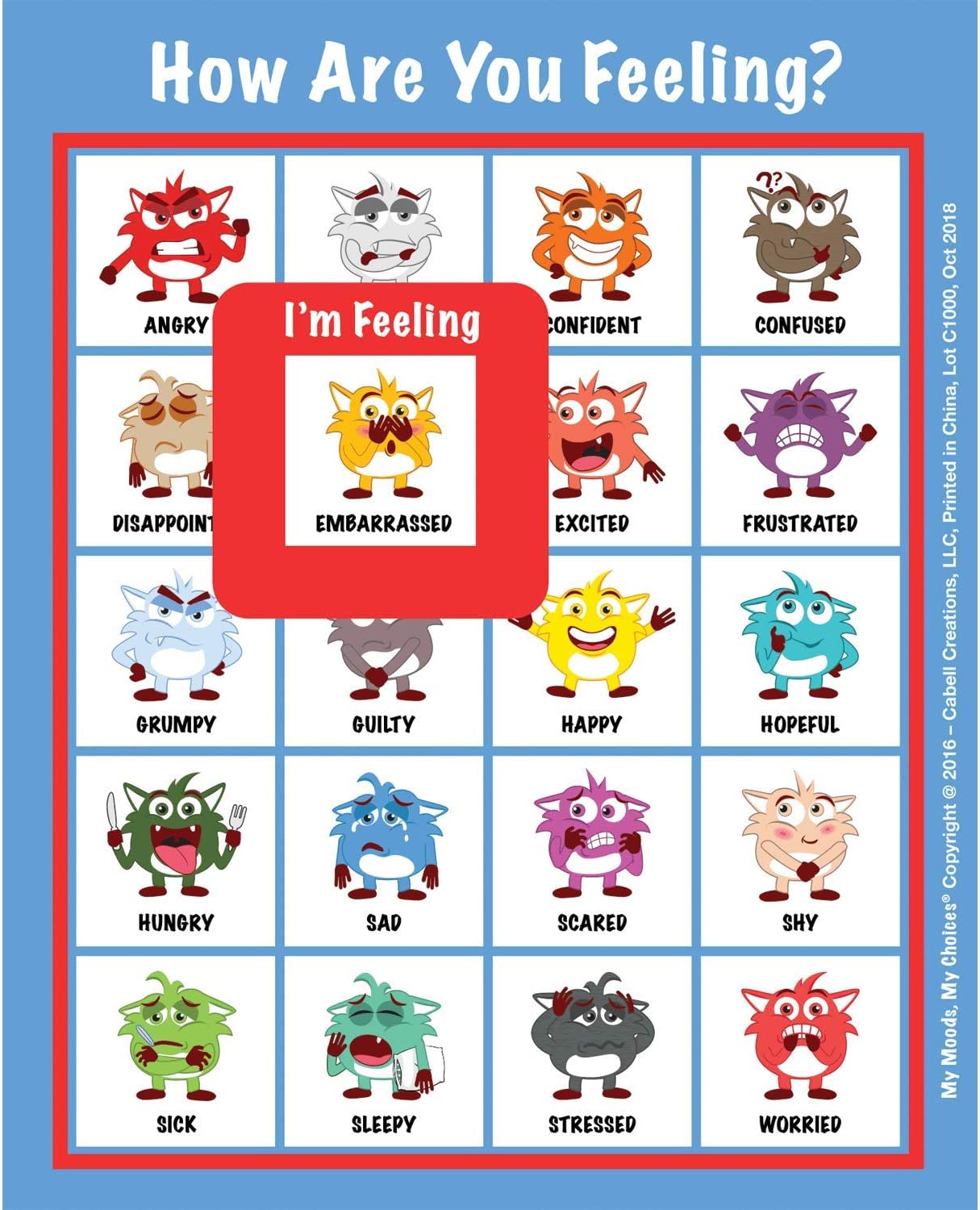 Amazon.com: How are You Feeling? Monster Magnets. Perfect for The ...