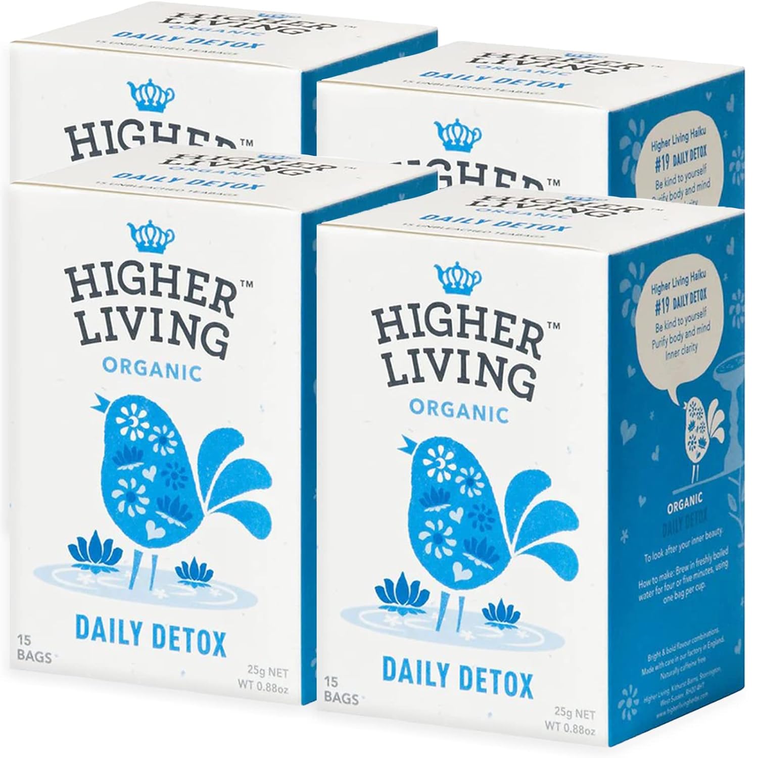 Amazon.com : Higher Living Organic Daily Detox Tea - 15 Teabags (Pack ...