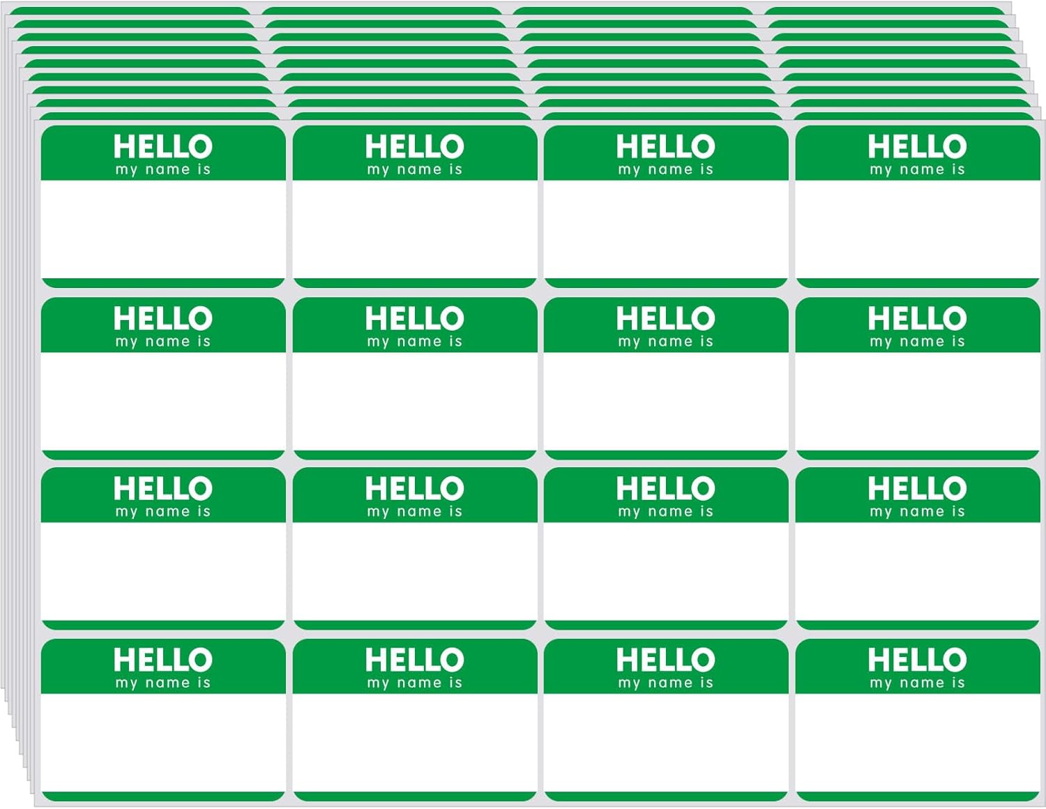 Amazon.com: Zacool 480 Pcs Green Name Tag Stickers (3 "x 2 ...