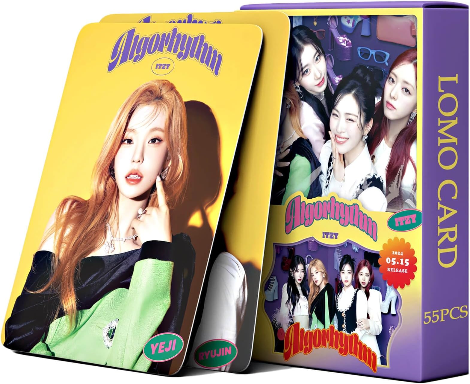 Amazon.com: PYAJUU KPOP ITZY Photocards 55PCS ITZY Algorhythm Album Photo Cards ITZY Fans Cards ...