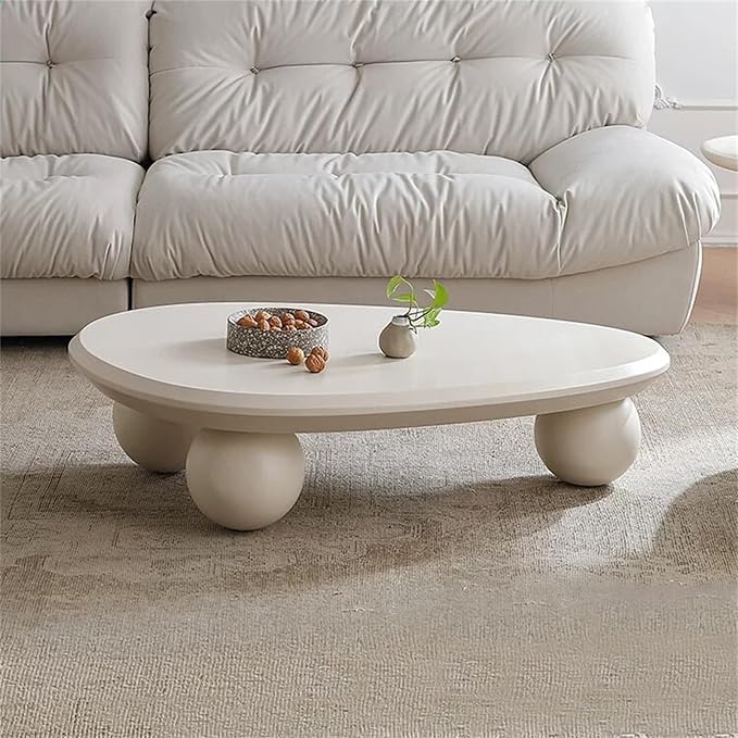 Amazon.com: DAXUESEH Irregular Coffee Table Modern Wood Cloud Shape End ...