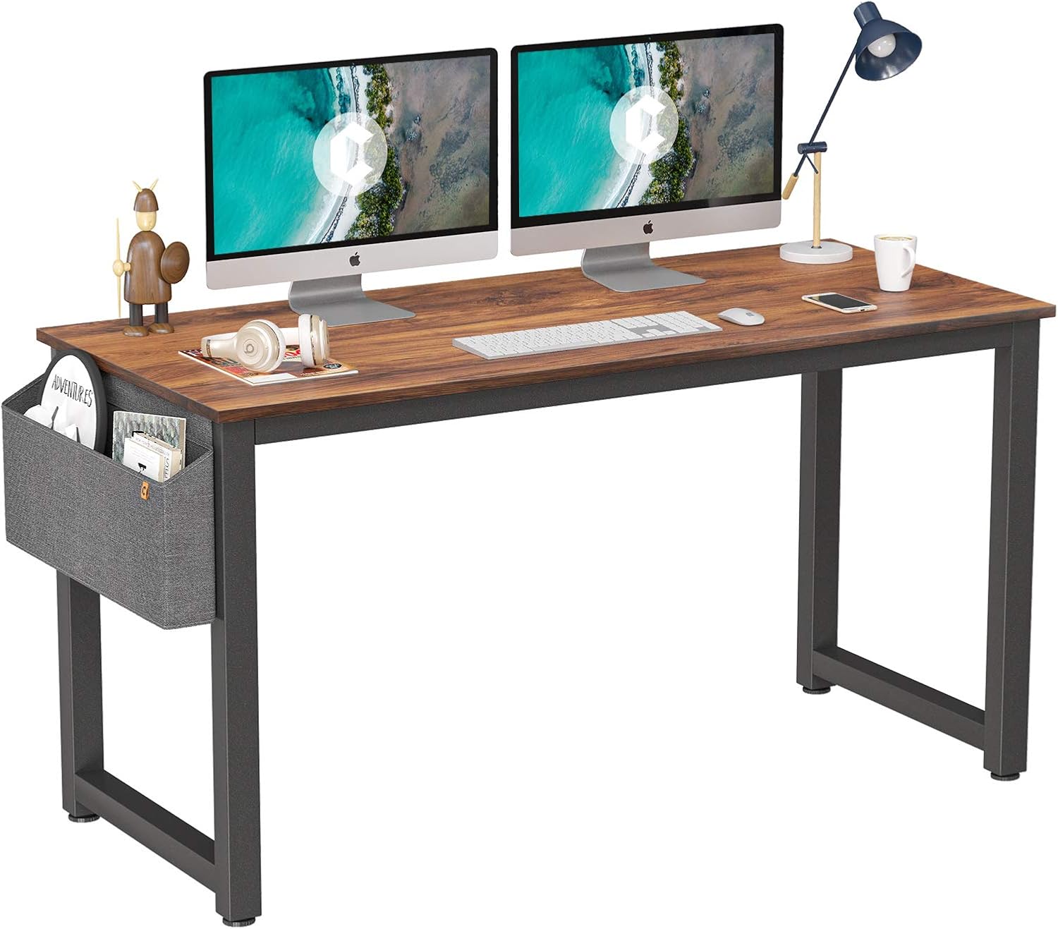 Amazon.com: Cubiker Computer Desk 55" Modern Sturdy Office Desk Large ...