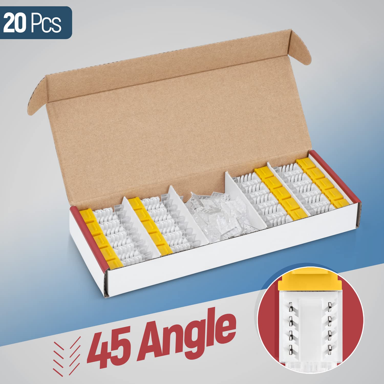 Everest Media Solutions 45° Angled CAT6 Keystone Jack in Yellow - Slim ...