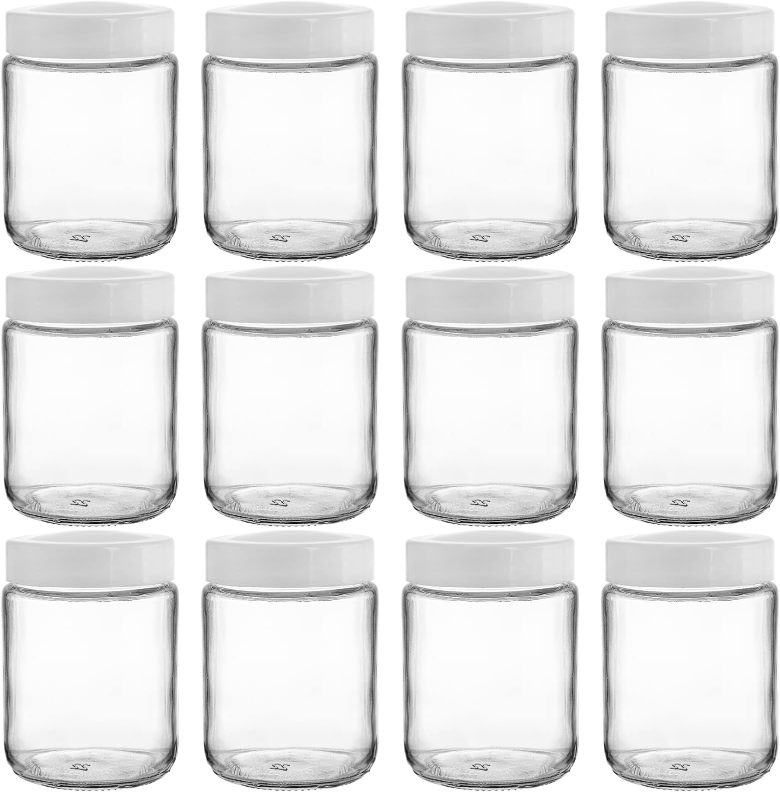Amazon.com: The Dairy Shoppe 8 Oz Glass Yogurt Jar with Lid Set of 6 ...