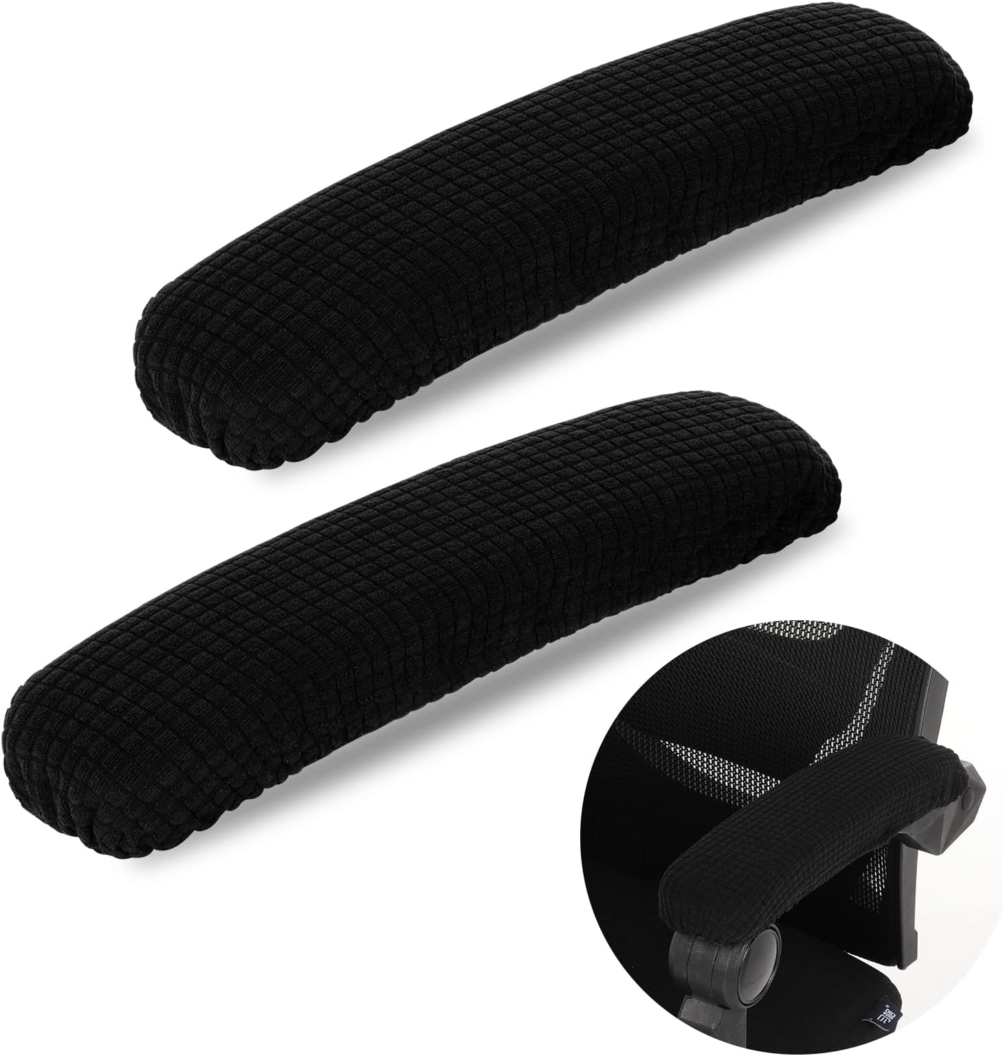 Amazon.com : EXCEART 2pcs Stretch Computer Armrest Cover Chair Arm Pads ...