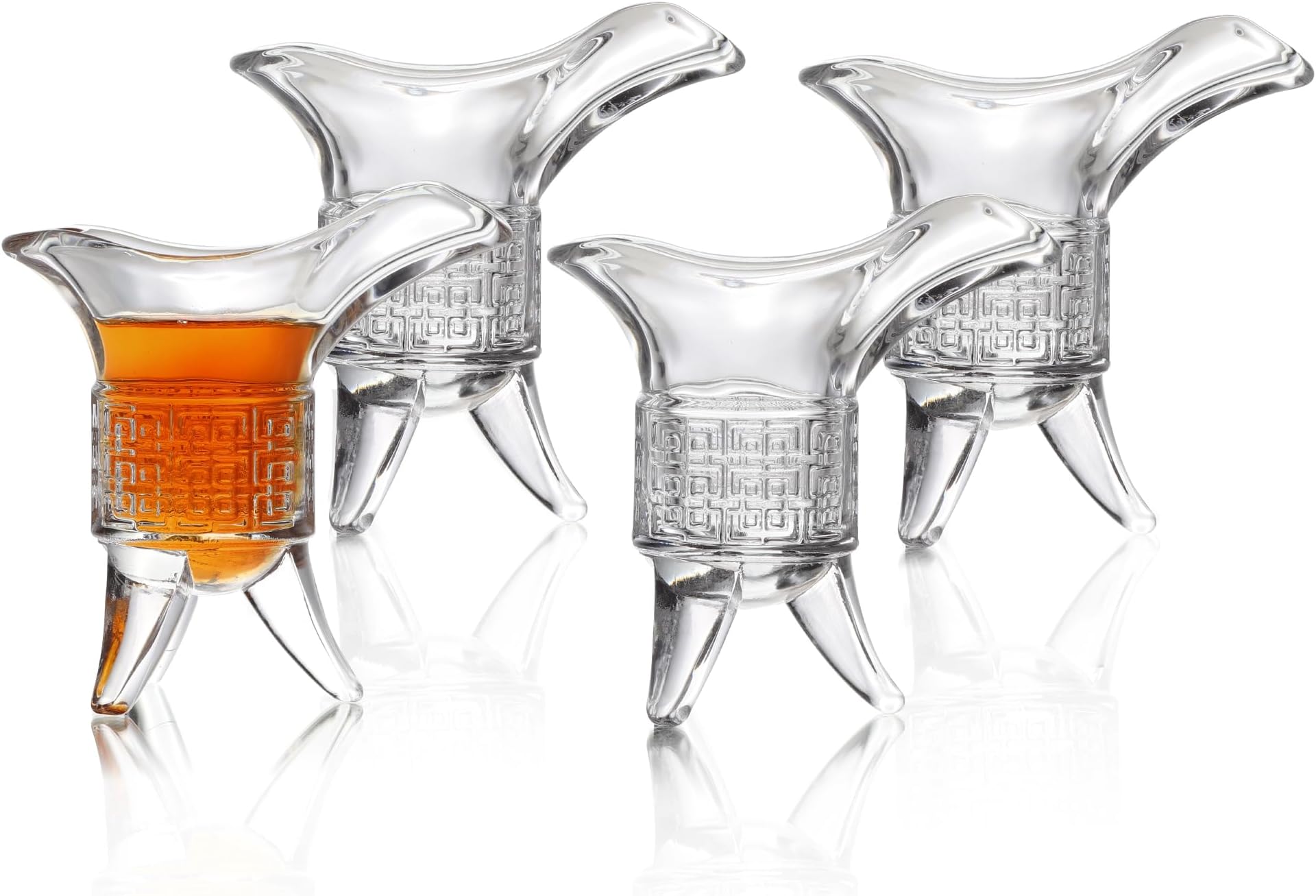 Amazon.com | QUAFFER Double Bubble Layered Shot Glass – Chaser Shot ...