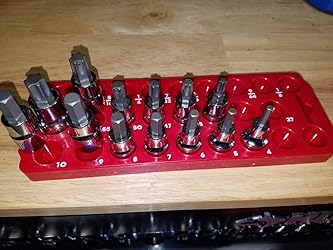 Amazon.com: Hansen Hex / Torx Socket Bit Holder Organizer Tray - HSN ...