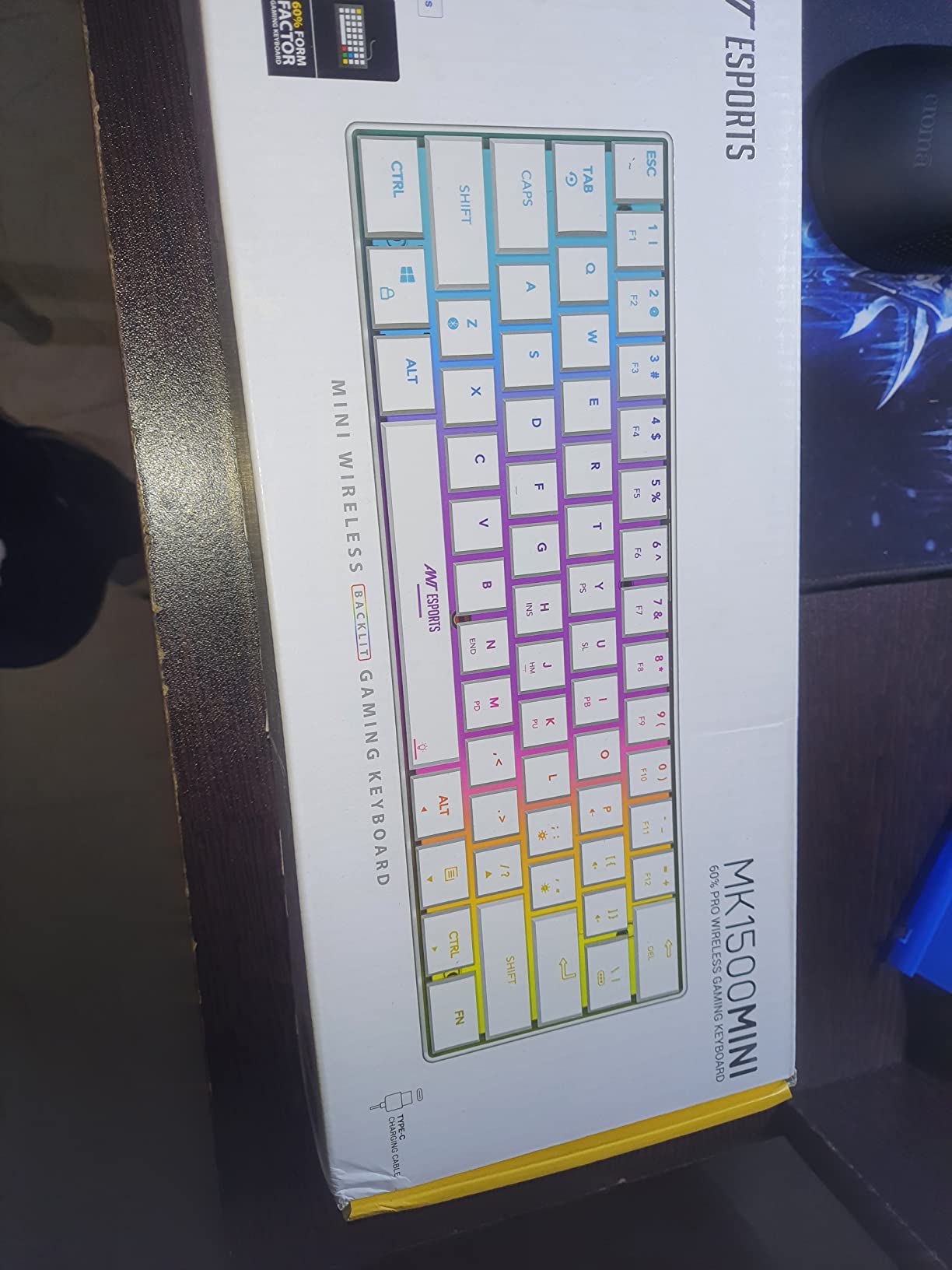 Amazon.in: Buy Ant Esports MK1500 Retro Style Mini 60% Pro RGB Wireless ...