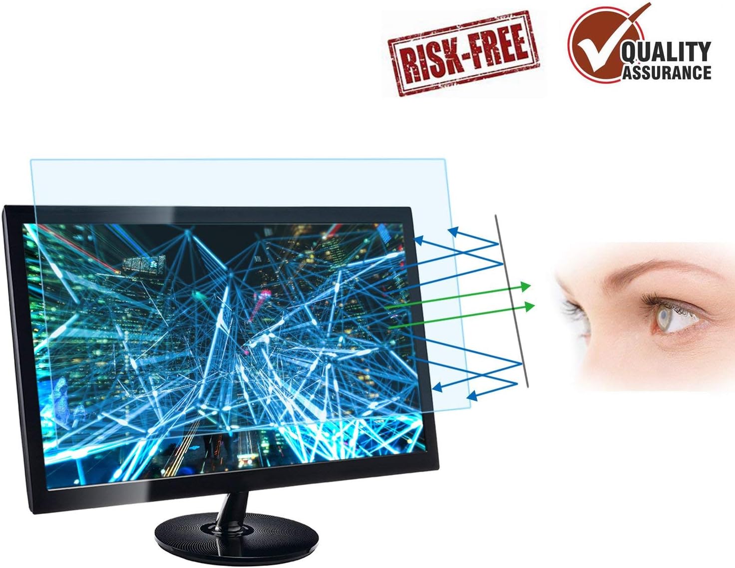 21.5 Inch Monitor Screen Protector -Blue Light Filter, Eye Protection ...