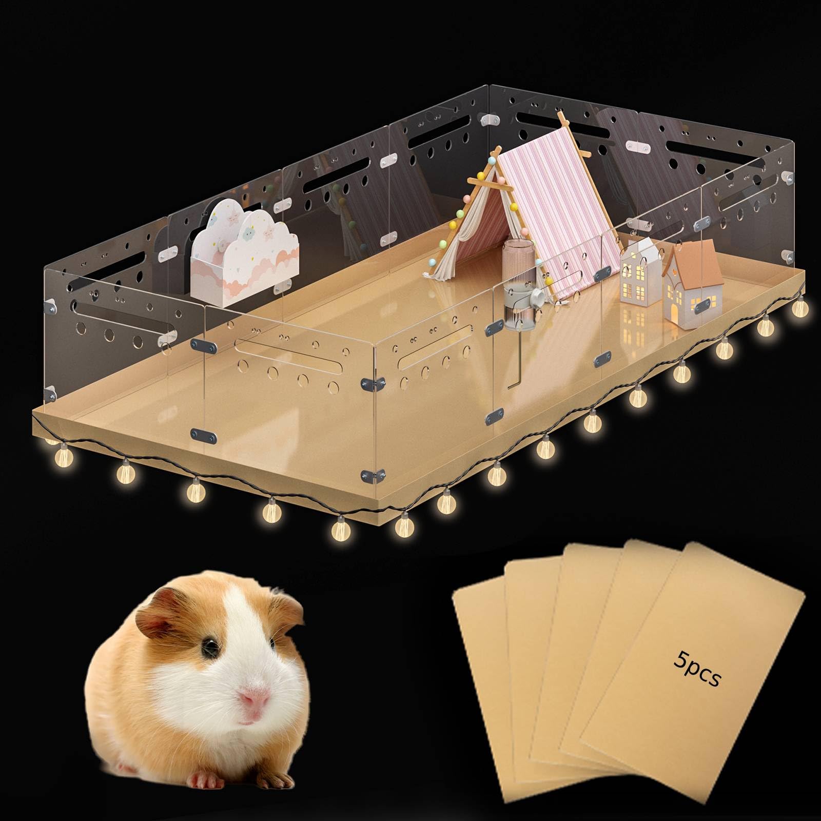 Guinea Loft Cage Liner Bag GuineaLoft 4x2ft Acrylic Cage Lid - Double ...