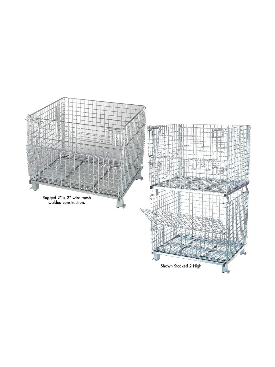 Amazon.com: Nashville Wire Folding Wire Container GJR5, 32x20x21, 1000 ...