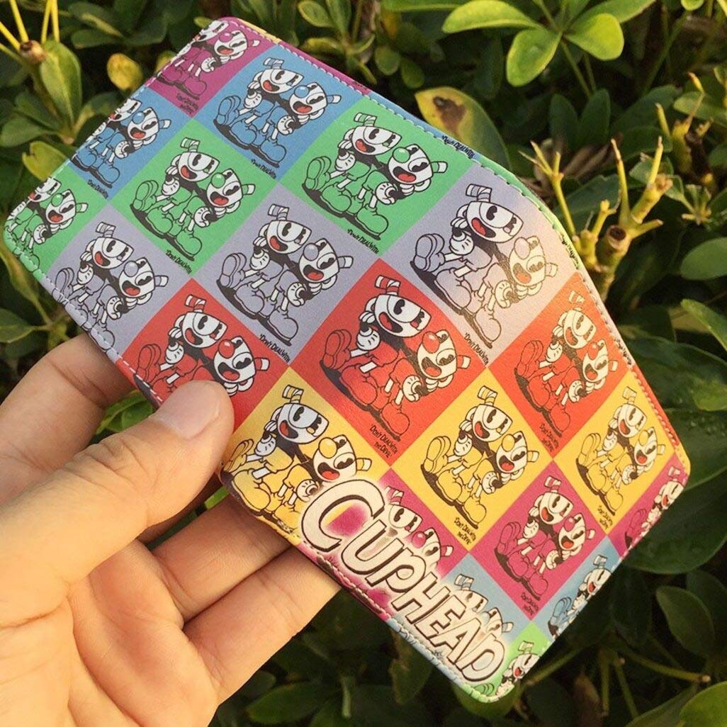 Momoso Store Kids Cuphead Mugman Pu Zipper Wallet Biford Mugman ...