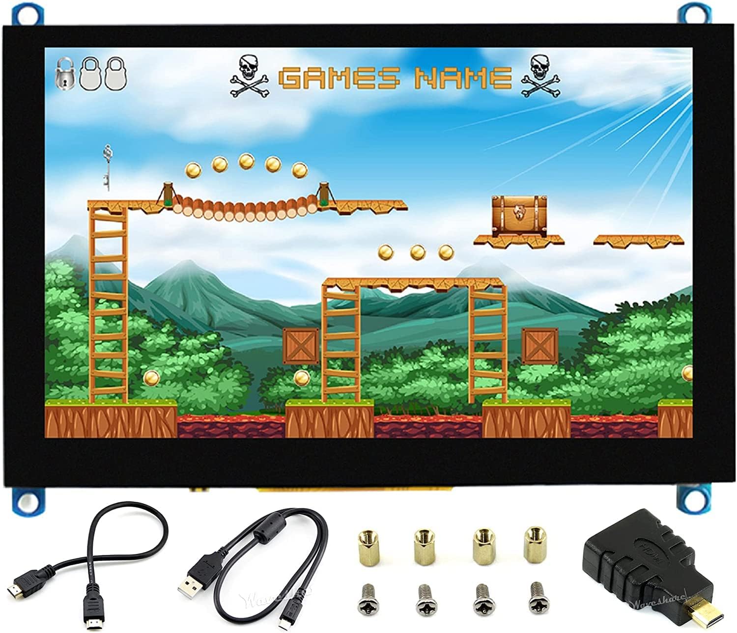 REES52 5 inch HDMI LCD (H) Capacitive Touch Screen 800x480, Supports ...