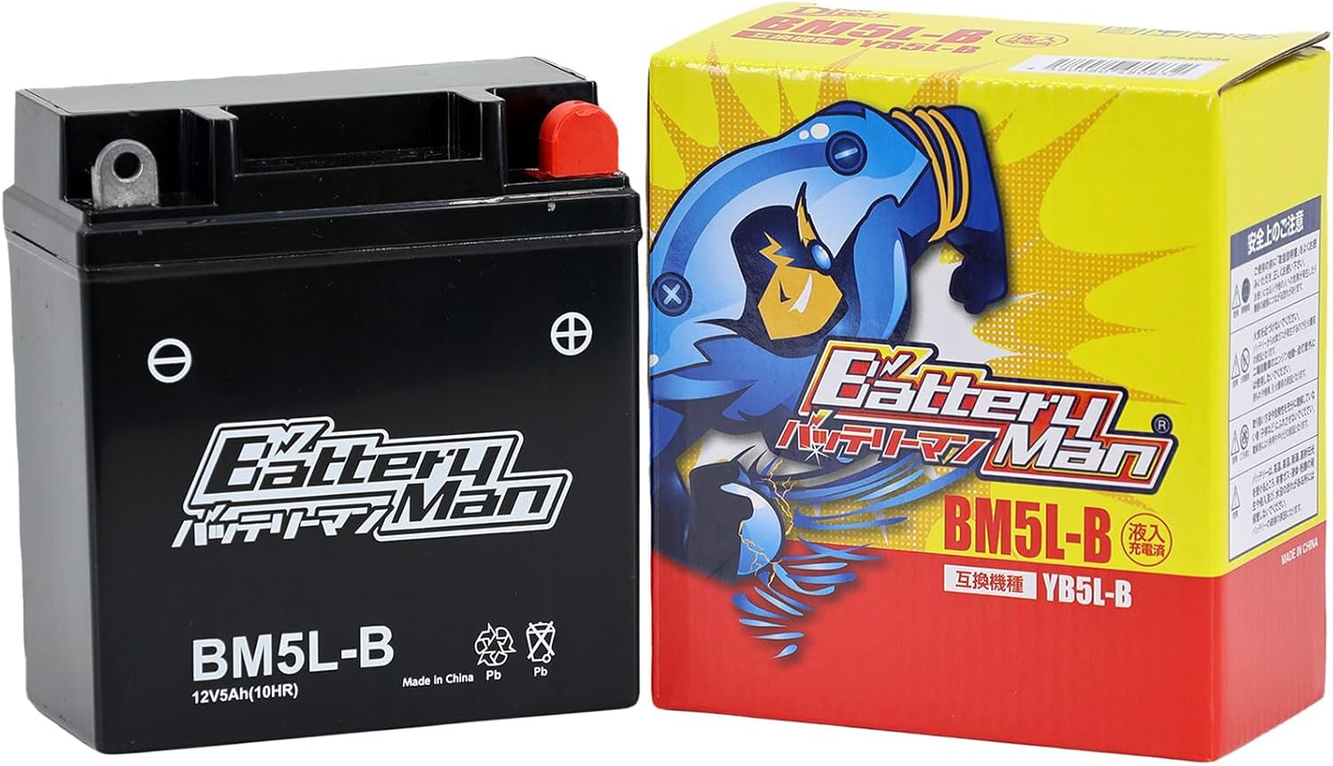 Amazon | バッテリーマン バイク バッテリー BM5L-B(液入充電済) 密閉型MFバッテリー | バイクバッテリー | 車＆バイク