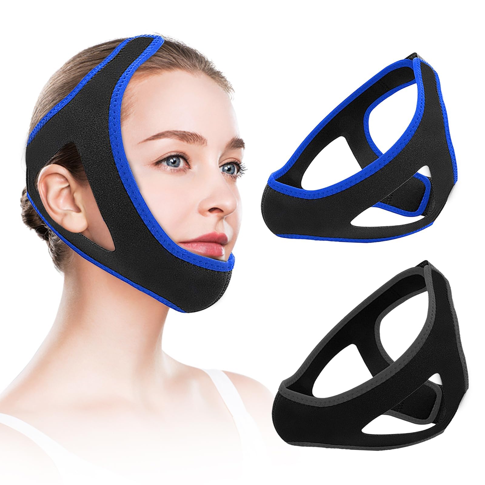Chin Straps for Sleep, 2Pcs Chin Strap Snoring for Men And Woman, Anti ...