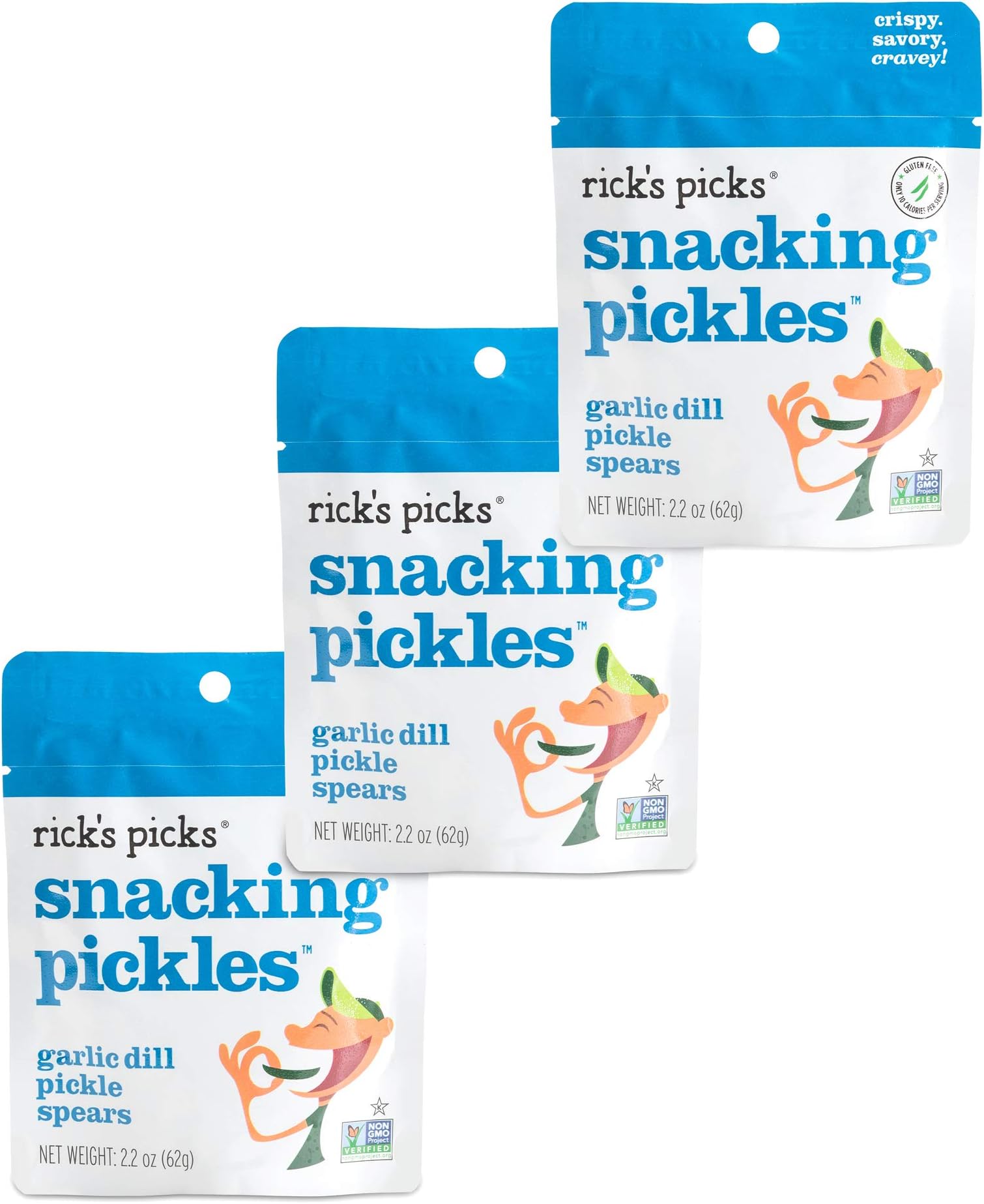 Amazon.com : Rick’s Picks Snacking Pickles, Sour Pickle Spears; Gluten ...