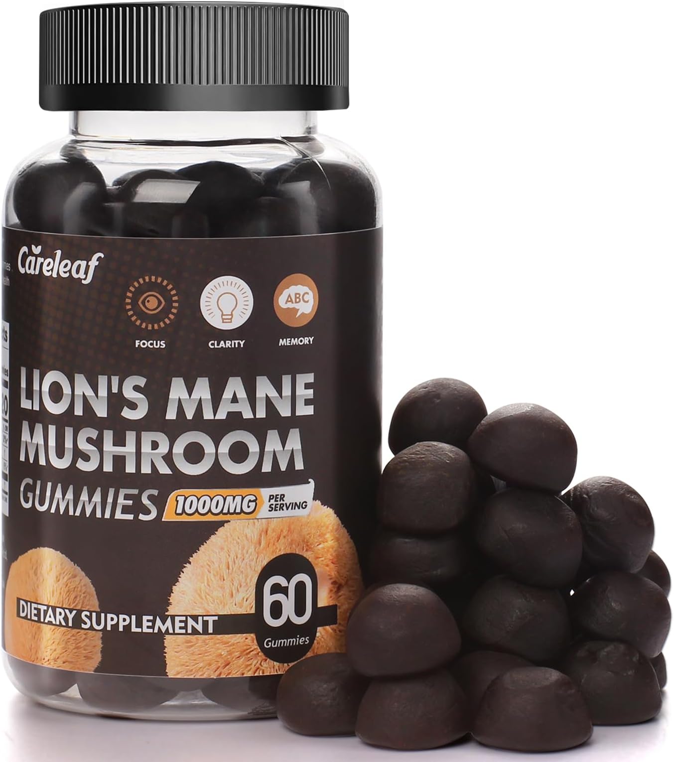 Amazon.com: careleaf Lions Mane Mushroom Gummies for Nootropic Brain ...