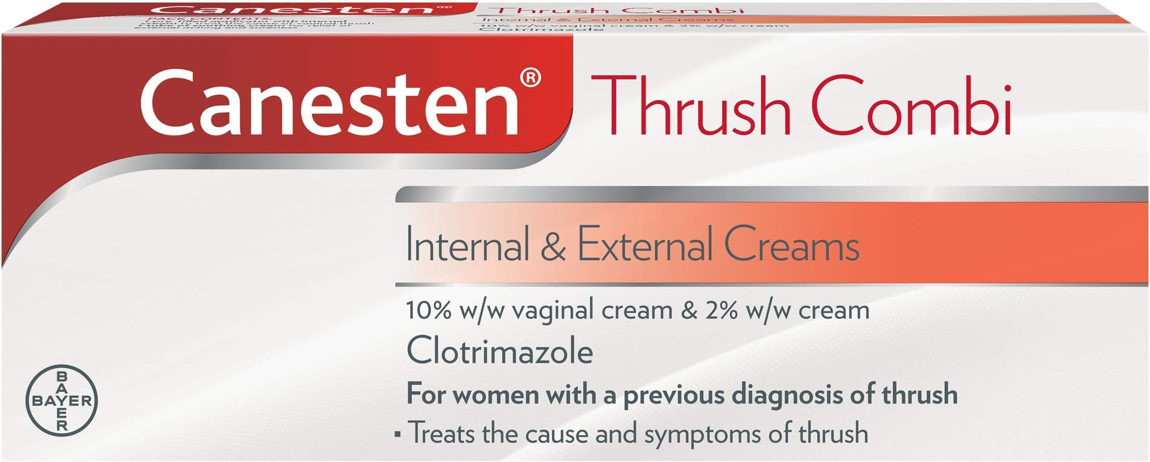 Canesten Thrush Combi Internal & External Creams for Thrush Treatment ...