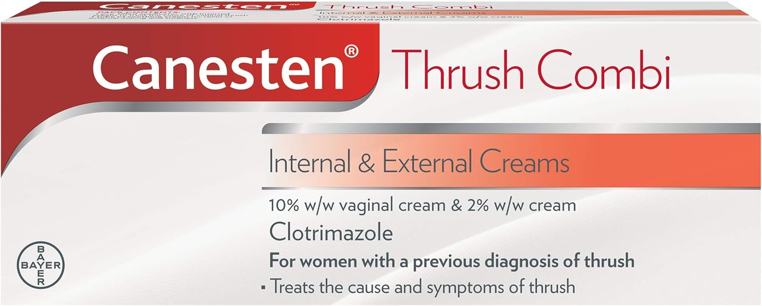 Canesten Thrush Combi Internal & External Creams for Thrush Treatment ...