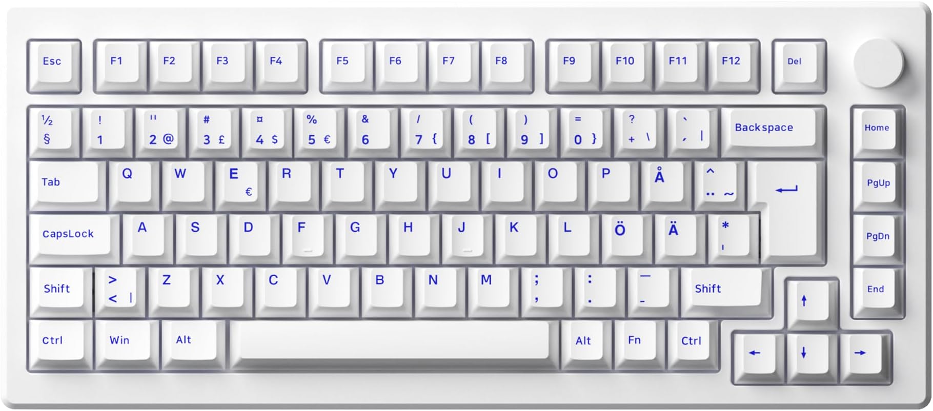 Akko MOD007 PC Gasket Mechanische Tastatur, ISO DE/Nordic Layout, 75% ...