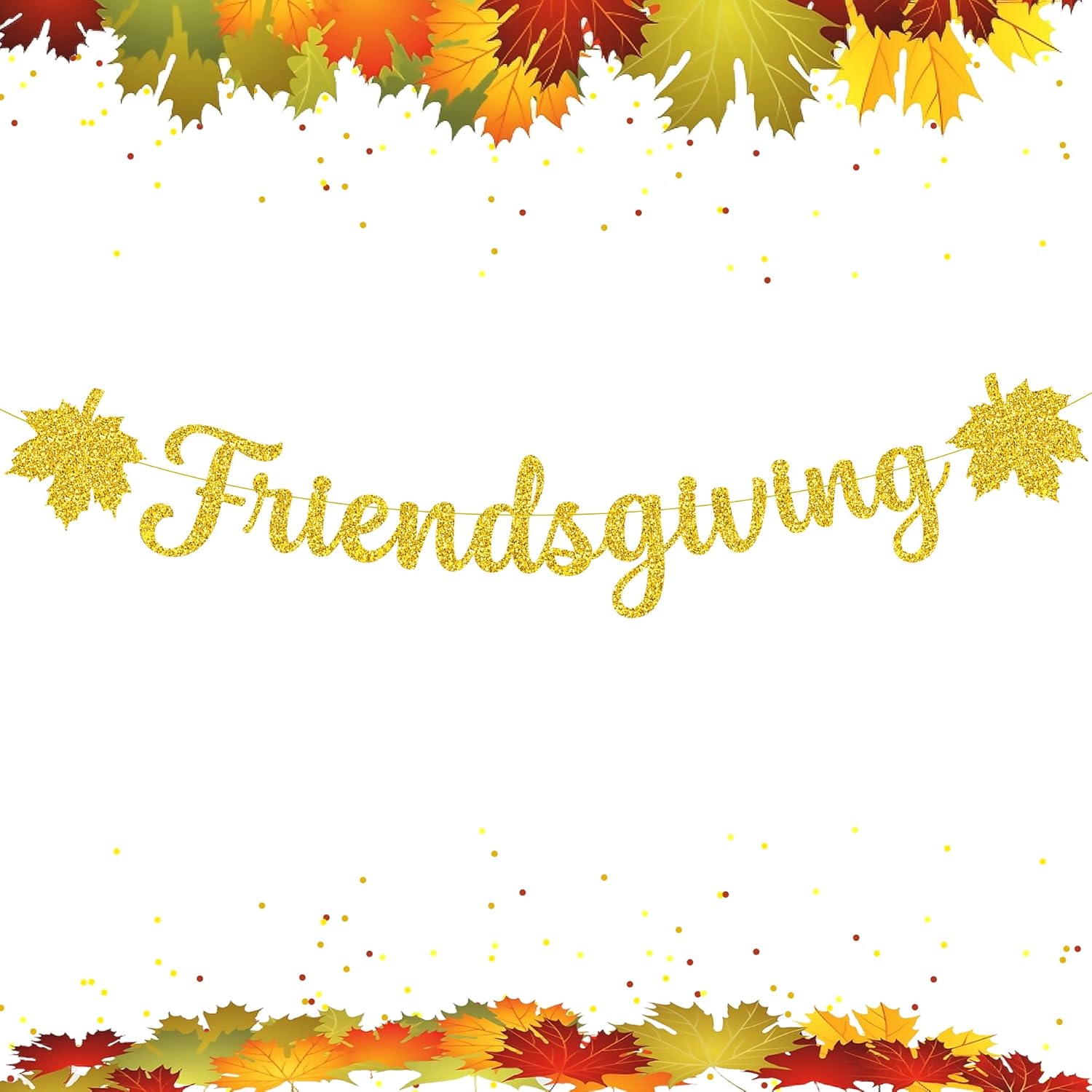 Amazon.com: KatchOn, Glitter Happy Friendsgiving Banner - 10 Feet, No ...
