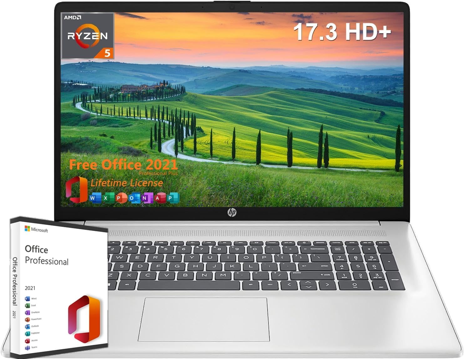 Amazon.com: HP 17 Business Laptop Computer, with Microsoft Office ...