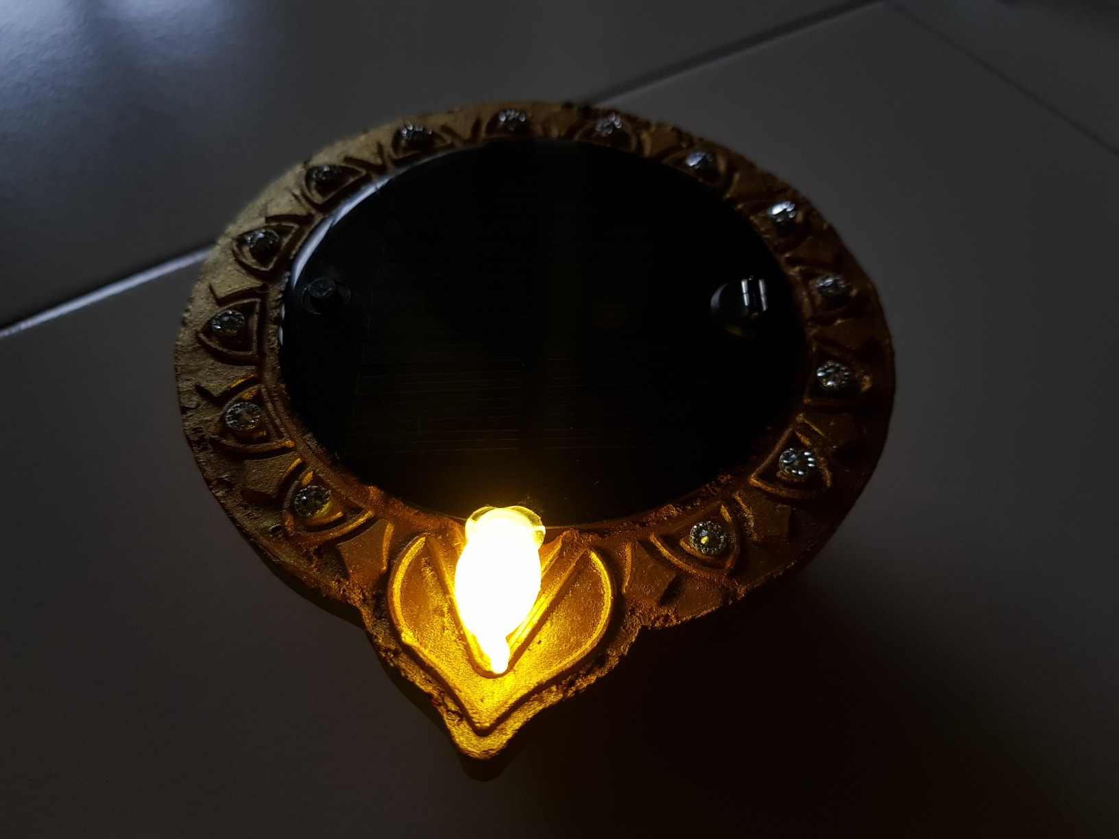 Buy Terracotta Eco Solar Diya (14cmx 6cm) Online at Low Prices in India ...