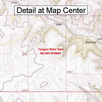 Amazon.com : USGS Topographic Quadrangle Map - Tongue River Dam ...