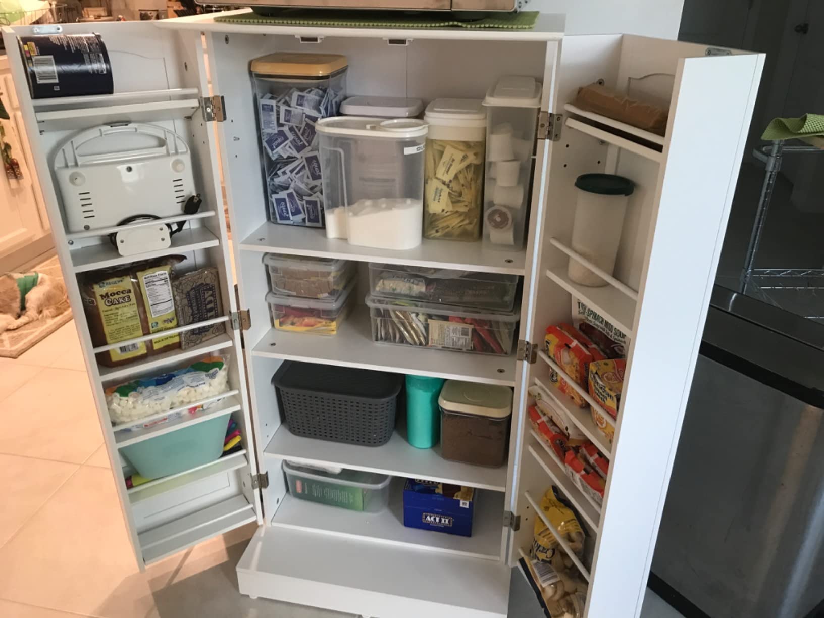 $22/mo - Finance Jehiatek 47” Kitchen Pantry Cabinet, White ...