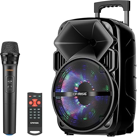 Amazon.com: Small Bluetooth PA Speaker System with Wireless Microphone ...