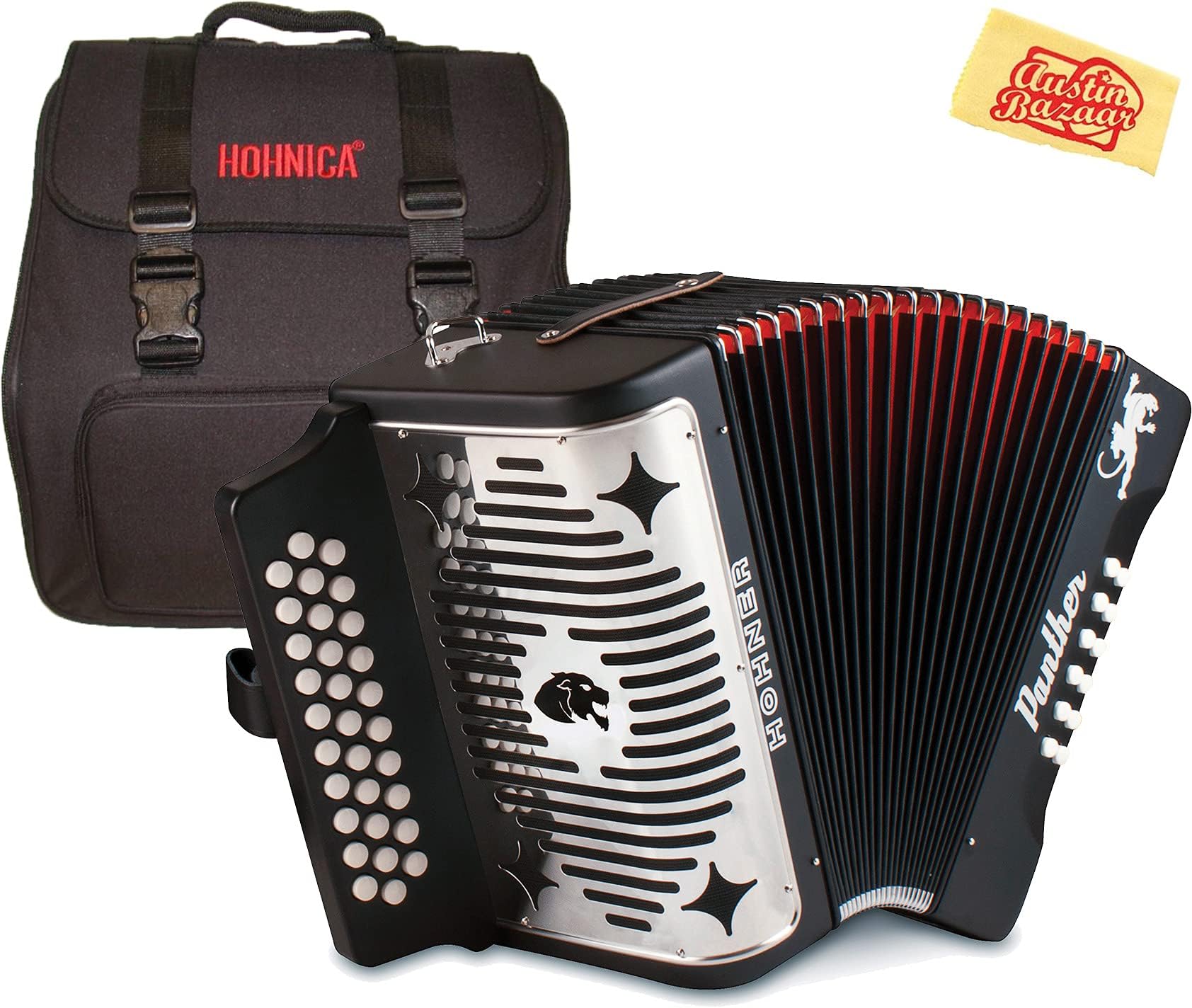 Amazon.com: Hohner 30 Key Student X Piano Accordion (Black) : Musical ...