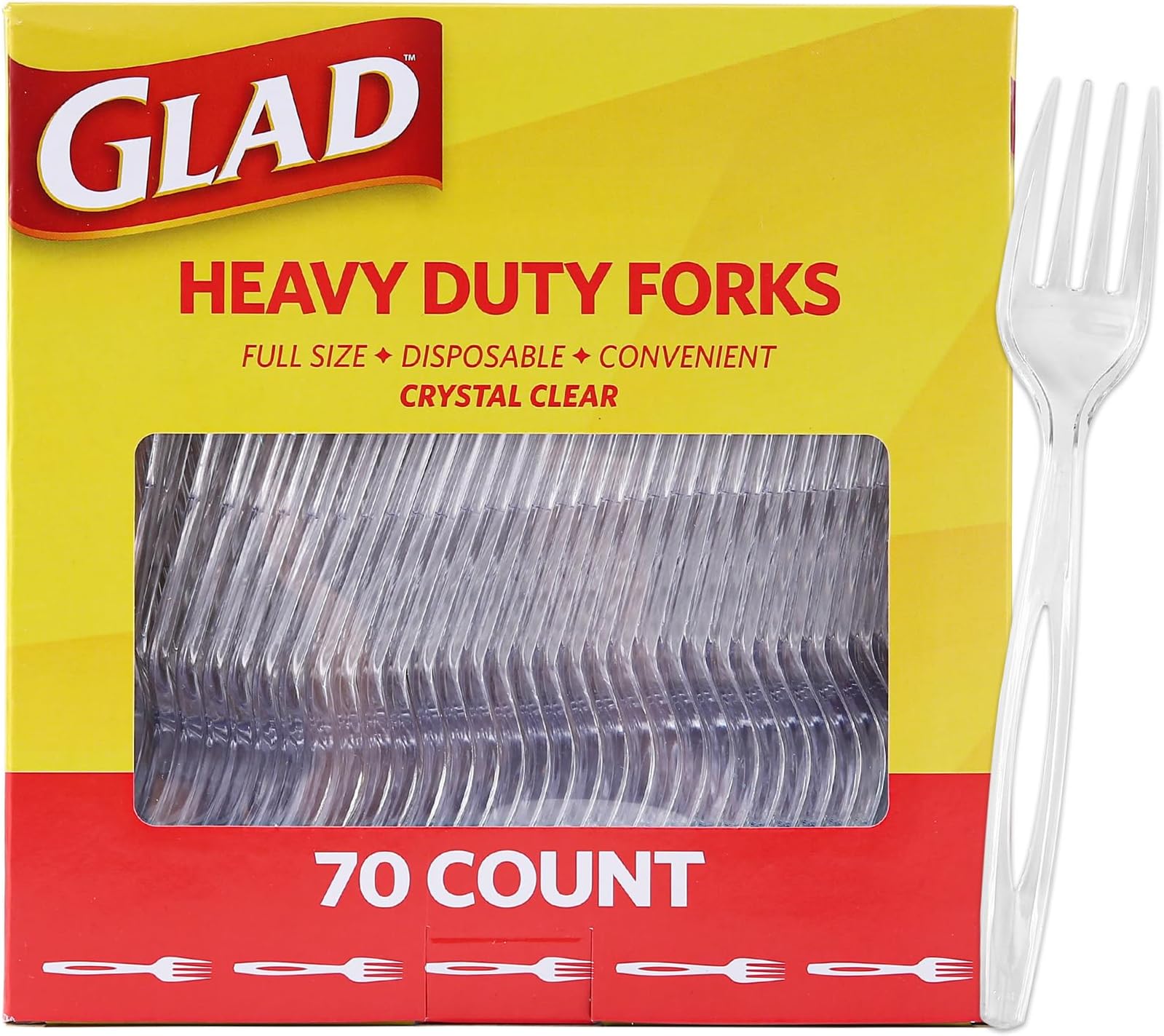 Amazon.com: Glad Clear Plastic Forks, Heavy Duty Disposable Cutlery Set ...