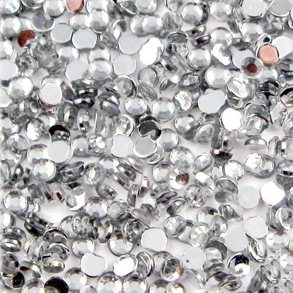 Amazon.com: 1,440pc Loose flatback Acrylic Rhinestones Round 3mm - 10ss ...